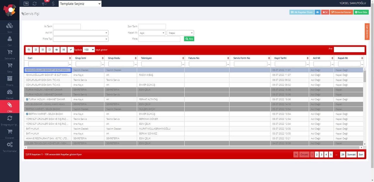 Crm Yönetimi - Müşteri İlişkileri Yönetimi - Tamsoft